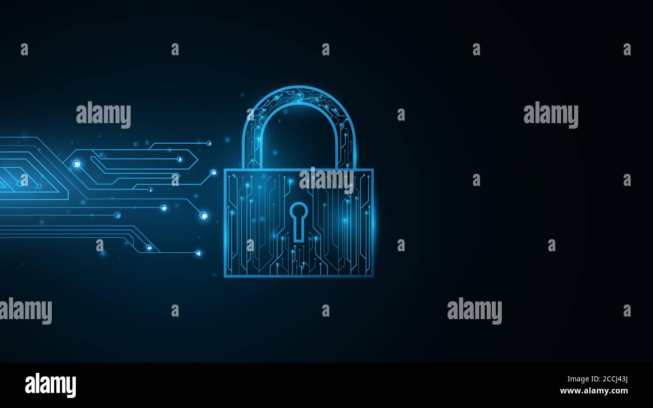 Cyber style security lock. Password protection of computer system data ...