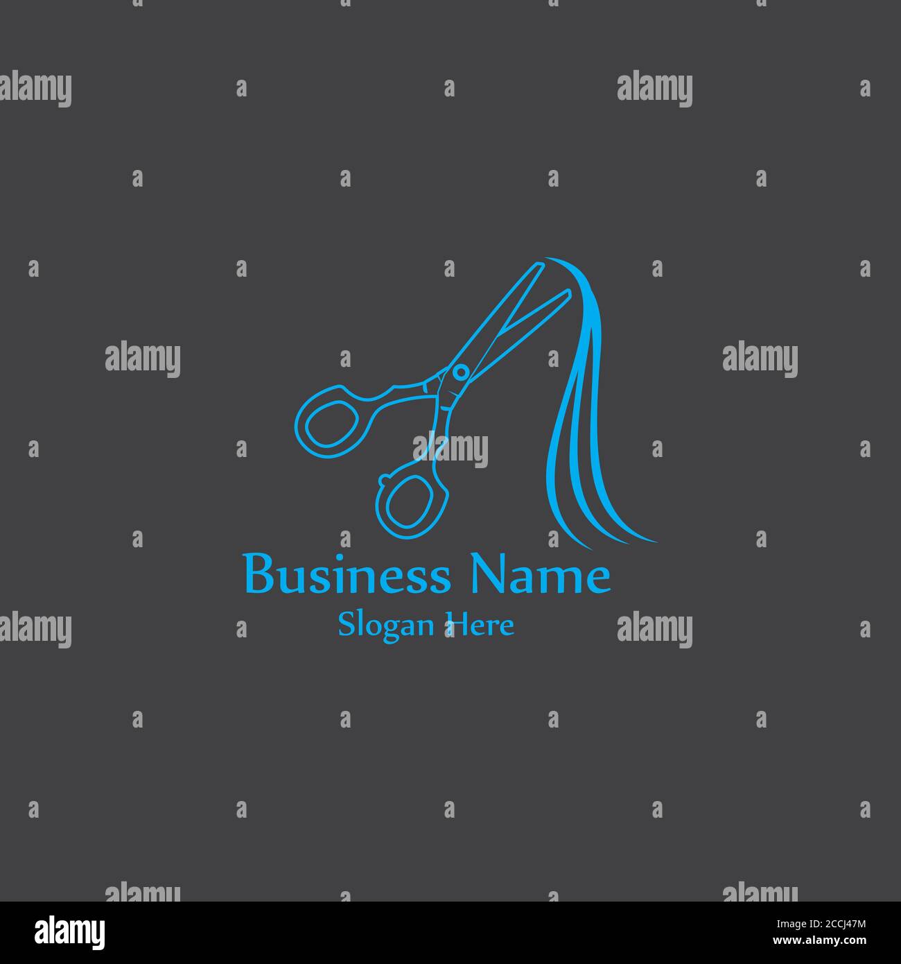 Vector logo of hair scissors Stock Vector Image & Art - Alamy