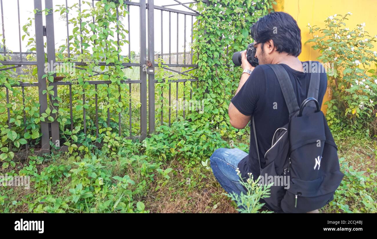 28th July 2020, Dhaka, Bangladesh . Boy Photographer . Boy Taking ...