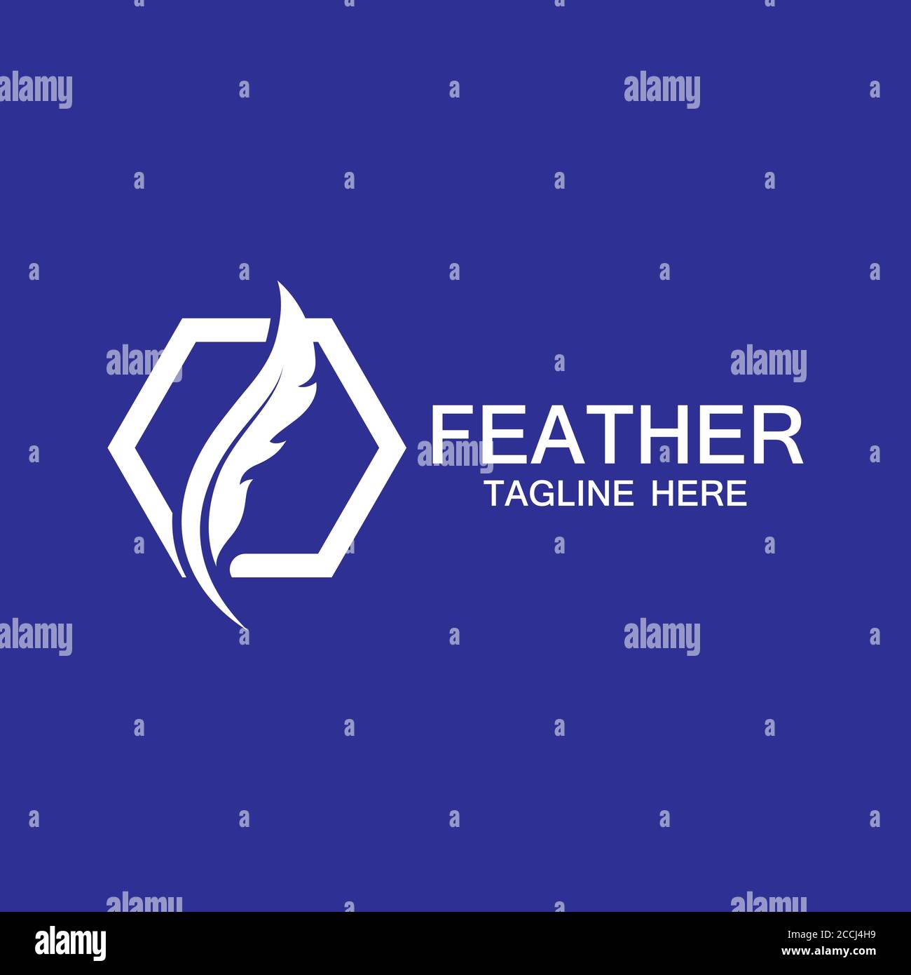 Feather pen Logo template Vector illustration Stock Vector Image & Art ...