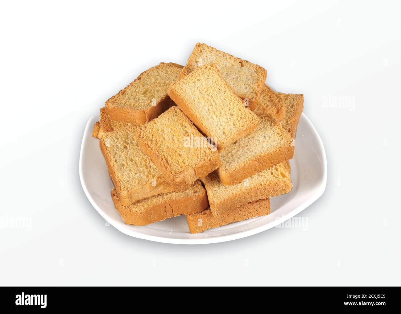 Crunchy Rusk or Toast for healthy life, Traditional biscuit tray with ...