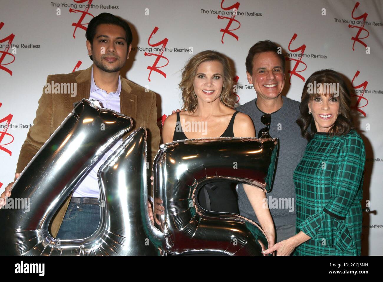 LOS ANGELES - MAR 26: Abhi Sinha, Gina Tognoni, Christian LeBlanc, Kate ...