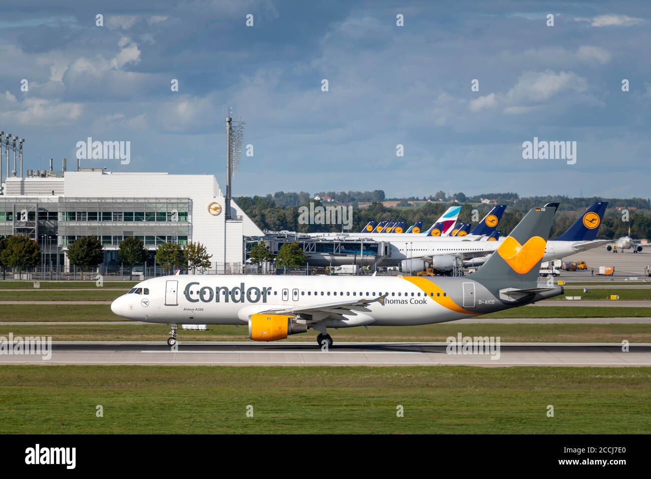 Munich, Germany - October 01. 2019 : Condor Airbus A320-212 with the ...