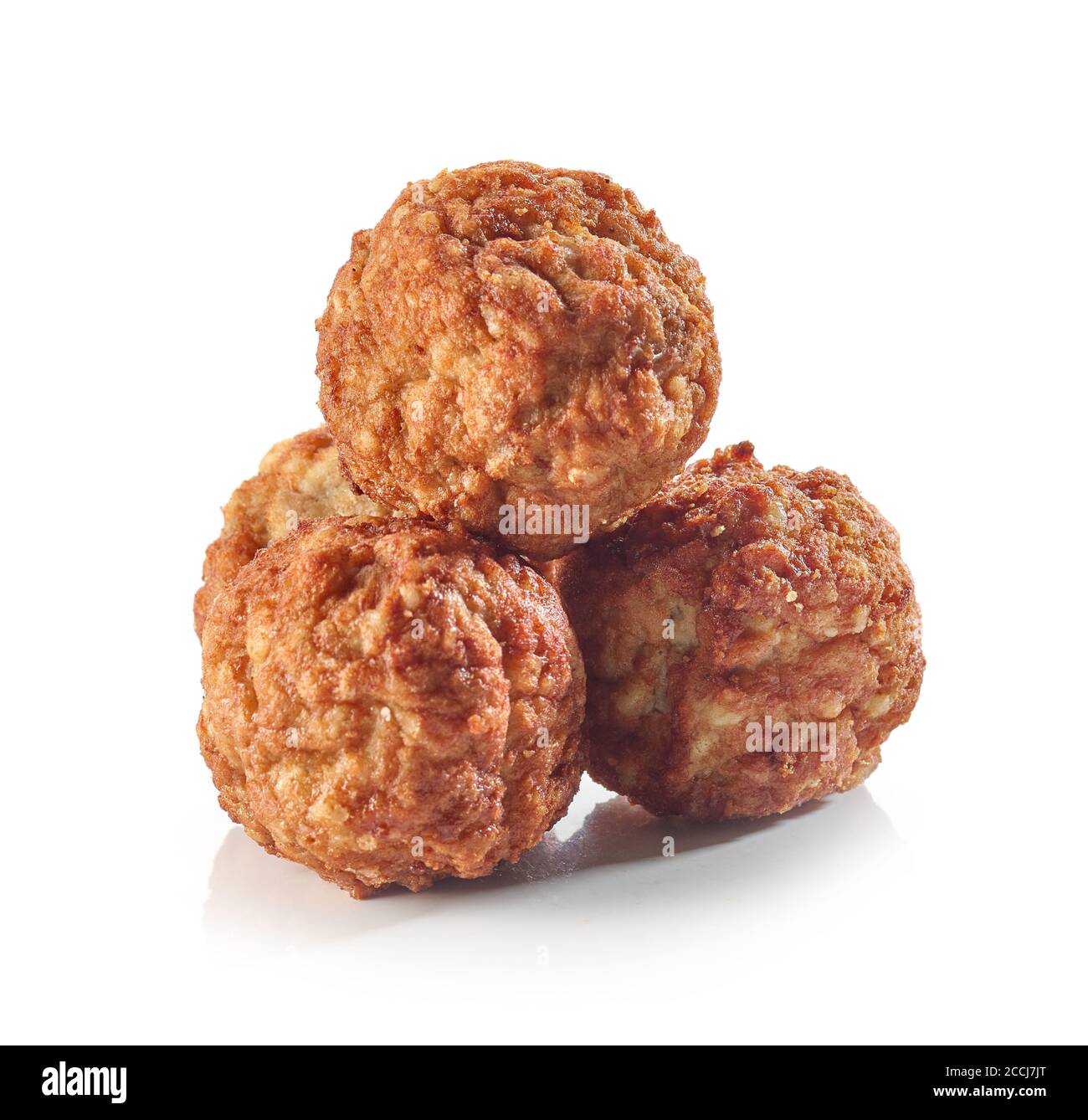 baked homemade meatballs isolated on white background Stock Photo - Alamy