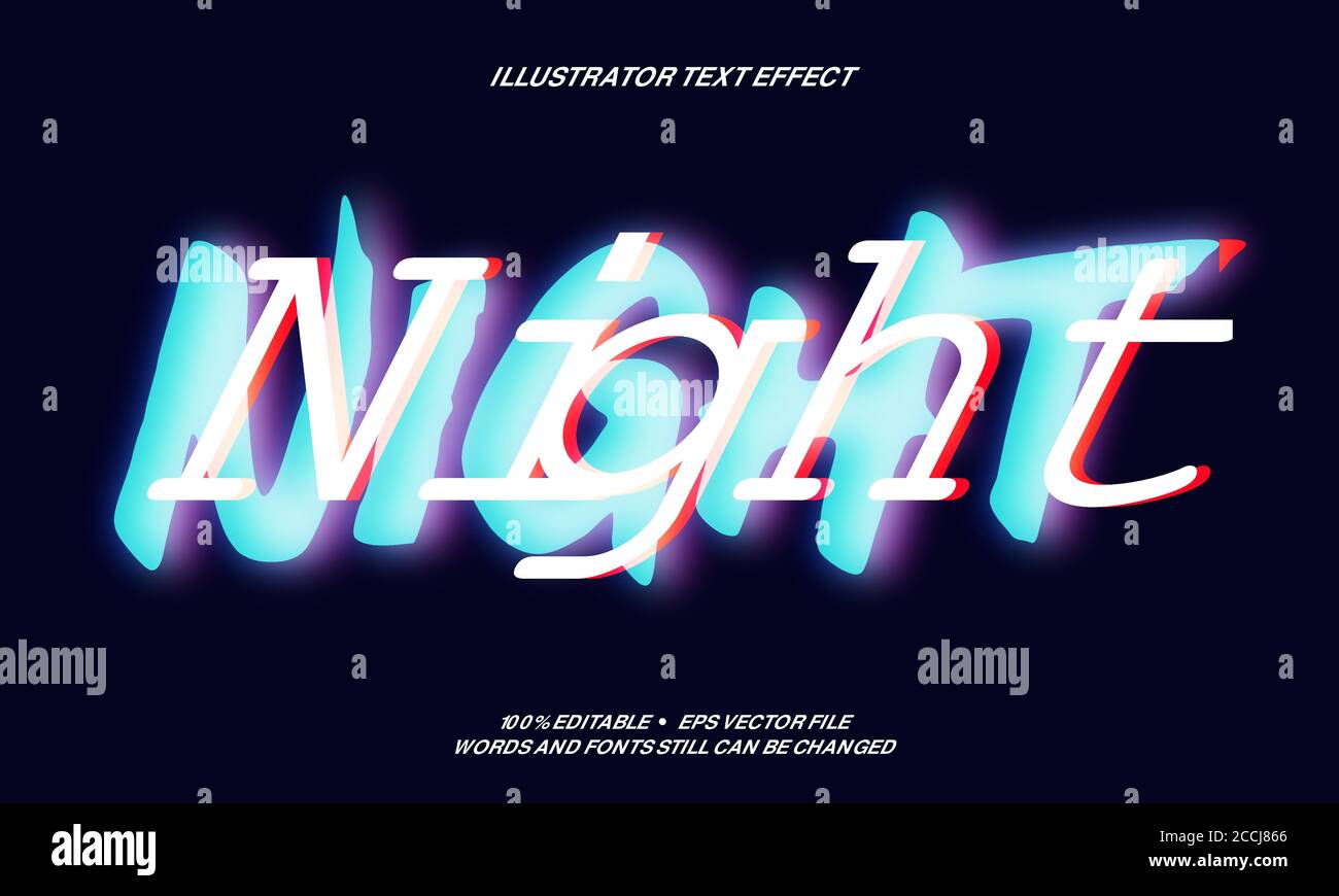 vintage vivid text effect style design illustrator Stock Vector Image ...