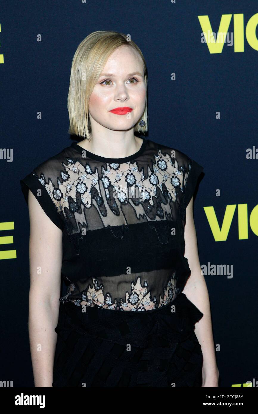 LOS ANGELES - DEC 11: Alison Pill at the Vice Prmiere at the Samuel ...
