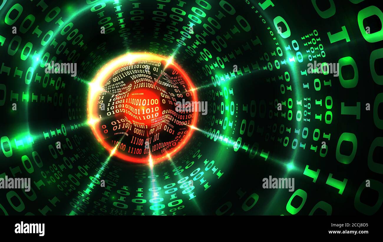 Abstract Computer Data Background Matrix Binary Code Data Stream Abstract Firewall Hacking