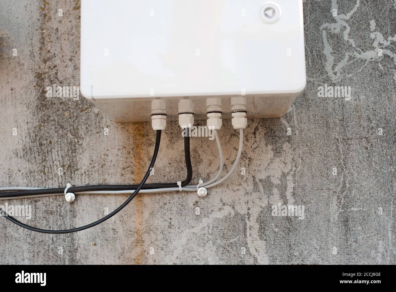Close up photo of electricity box with couter, maintenance concept ...