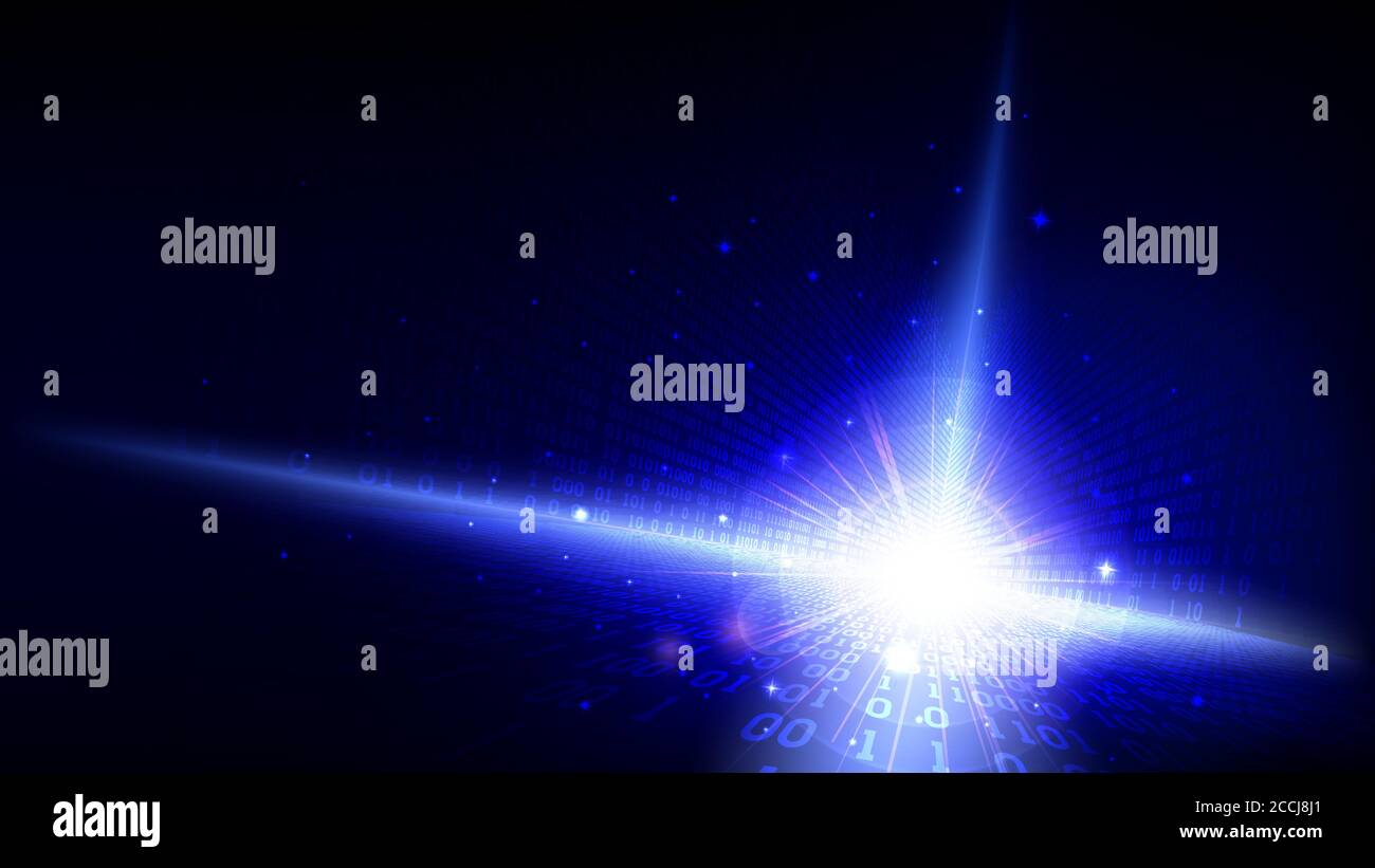 Shining binary code in abstract futuristic cyberspace, matrix blue ... Shining binary code in abstract futuristic cyberspace, matrix blue ...