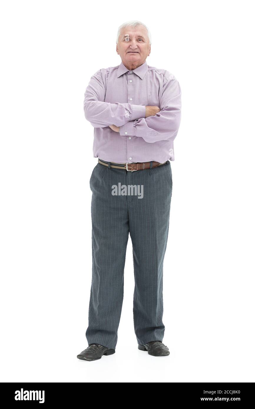 Grey haired old man Cut Out Stock Images & Pictures - Alamy