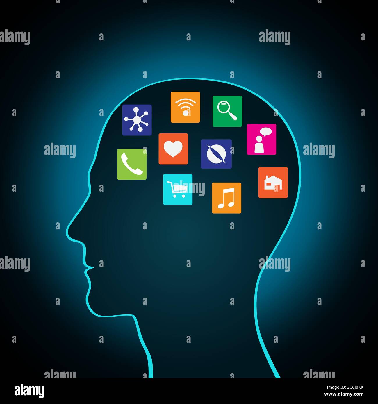 Change, replacement way of thinking, mind control Stock Vector Image ...