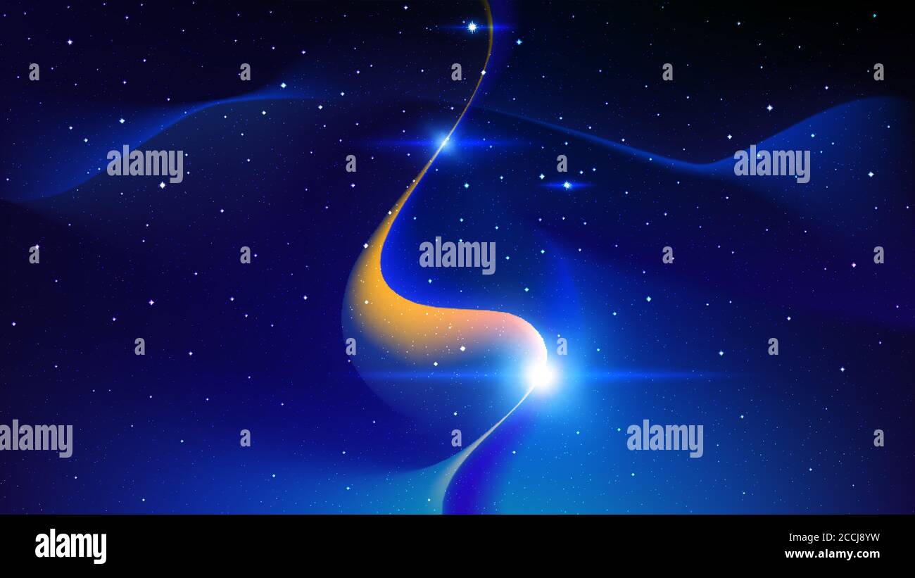 The flow of abstract energy in outer space, energy channel flowing in ...