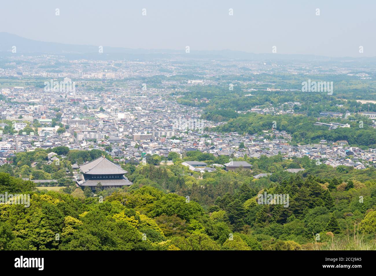 Nara, Japan - City view from Mount Wakakusa at Nara Park in Nara, Japan ...