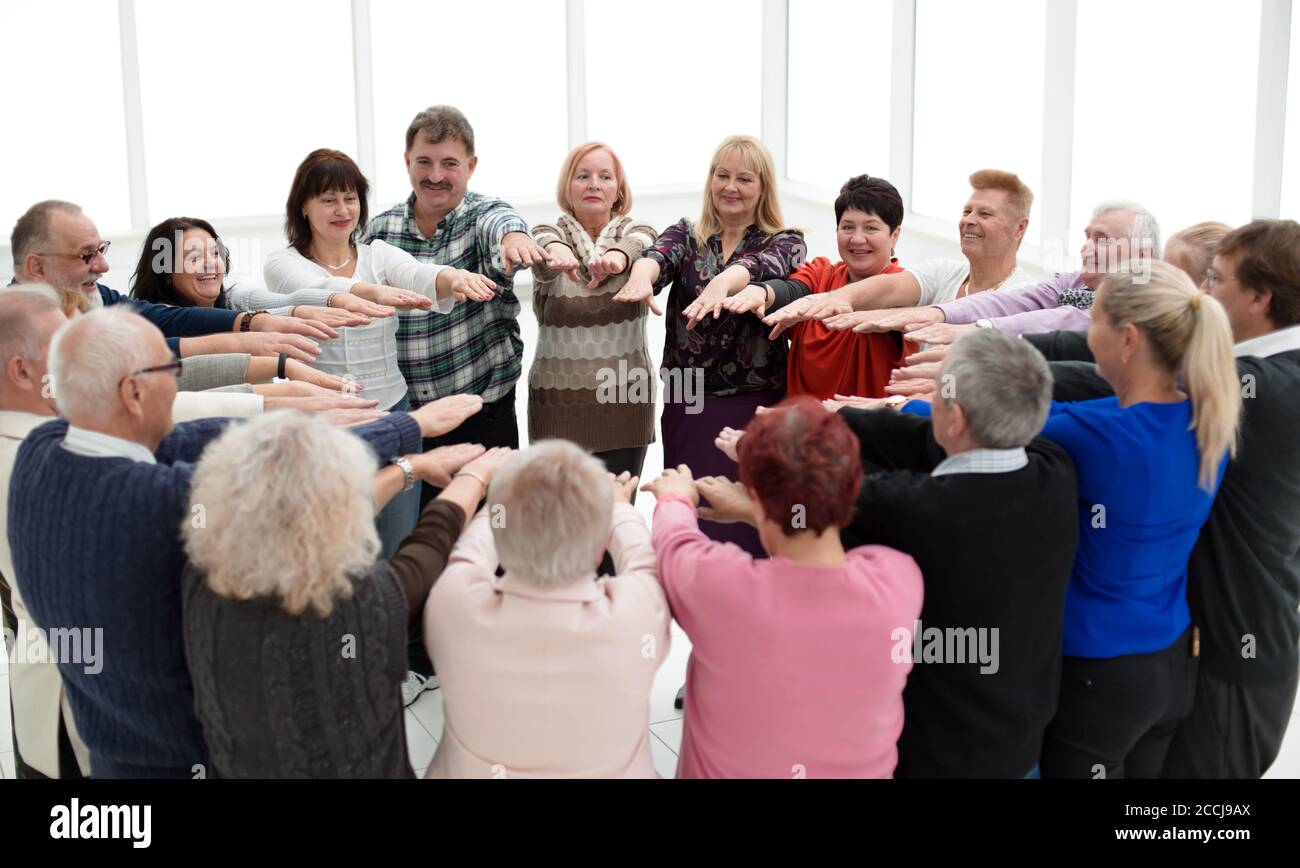 people of respectable arms extended their arms forward Stock Photo - Alamy