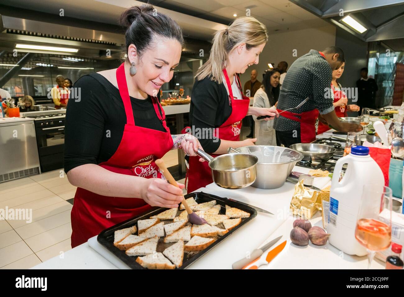 Johannesburg, South Africa - October 05, 2017: Young women learning to ...