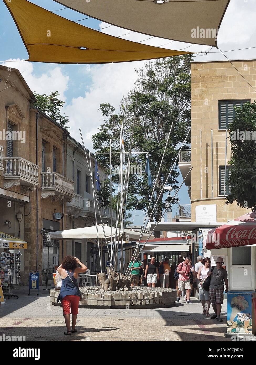 NICOSIA, CYPRUS - 09/11/2018: The Ledra Street border passport ...