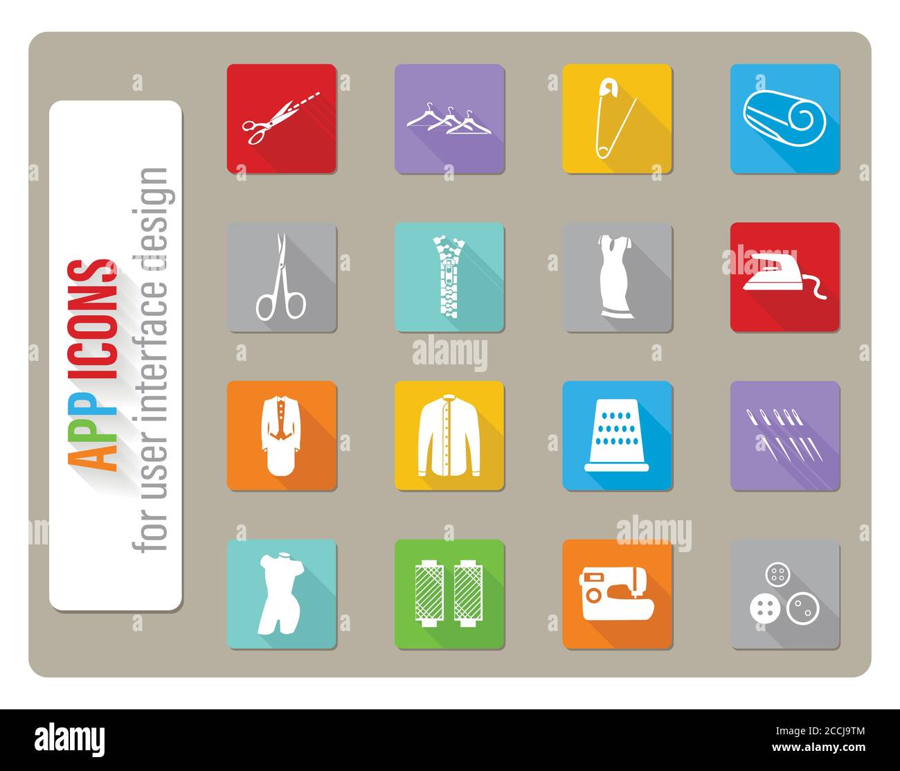 tailoring icon set Stock Vector Image & Art - Alamy