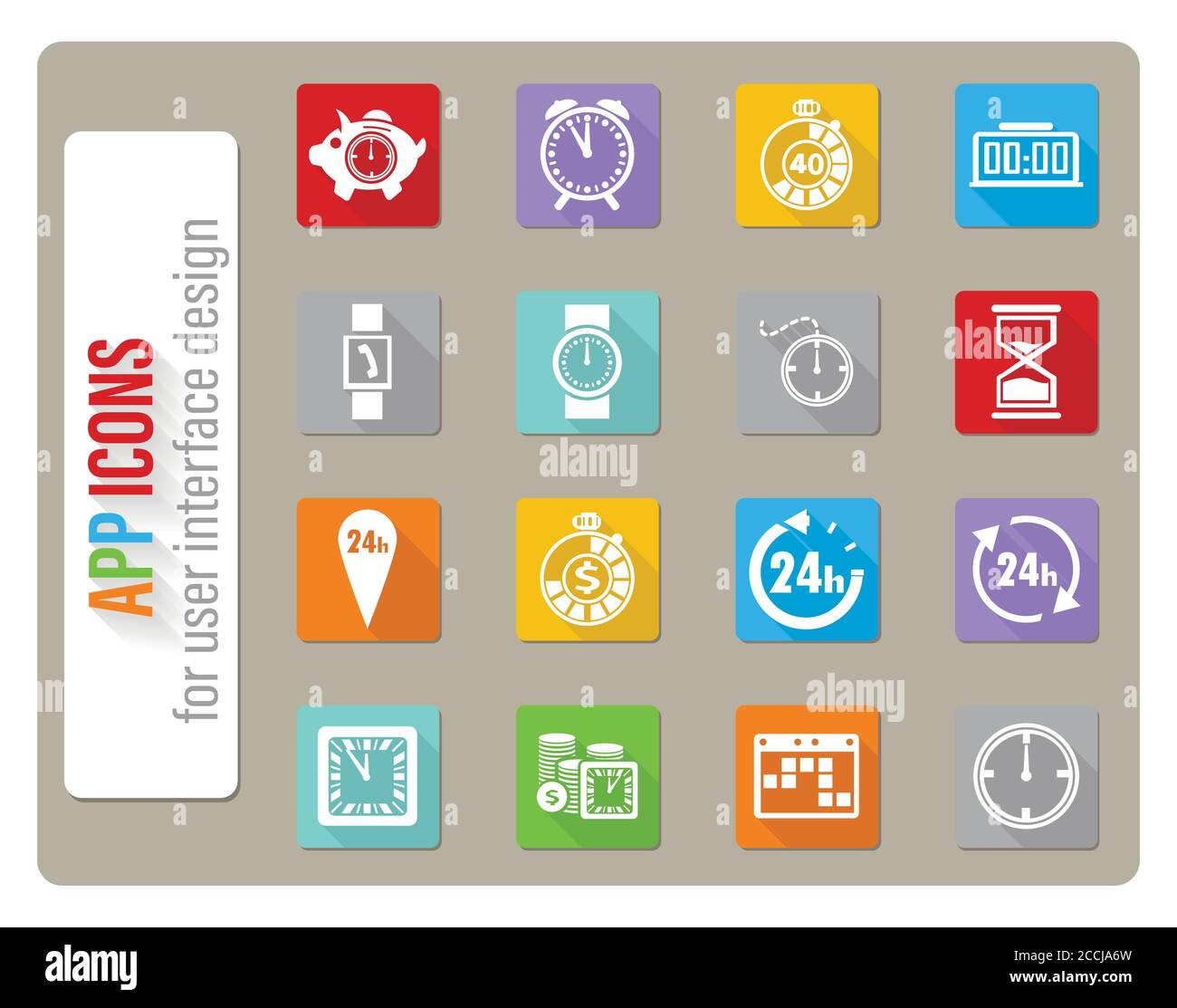 time icon set Stock Vector Image & Art - Alamy