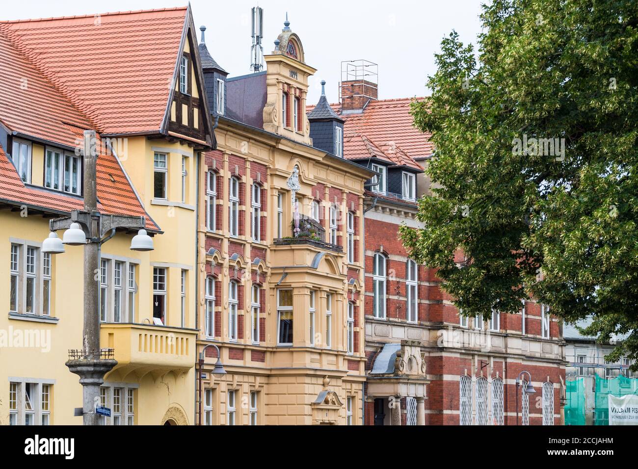 Luckau, Germany. 02nd Aug, 2020. Residential and commercial buildings ...