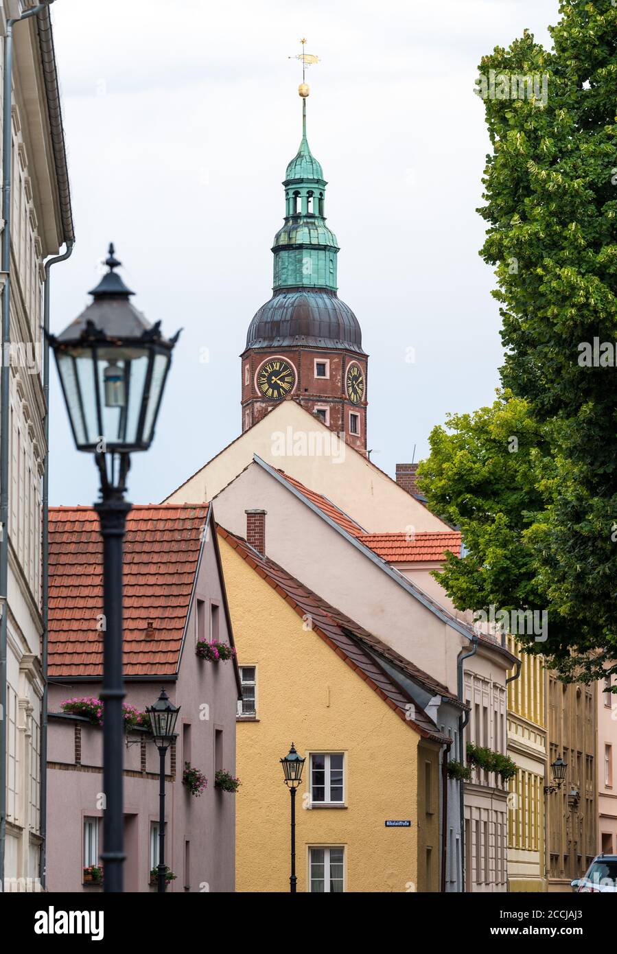 Luckau, Germany. 02nd Aug, 2020. Residential and commercial buildings ...