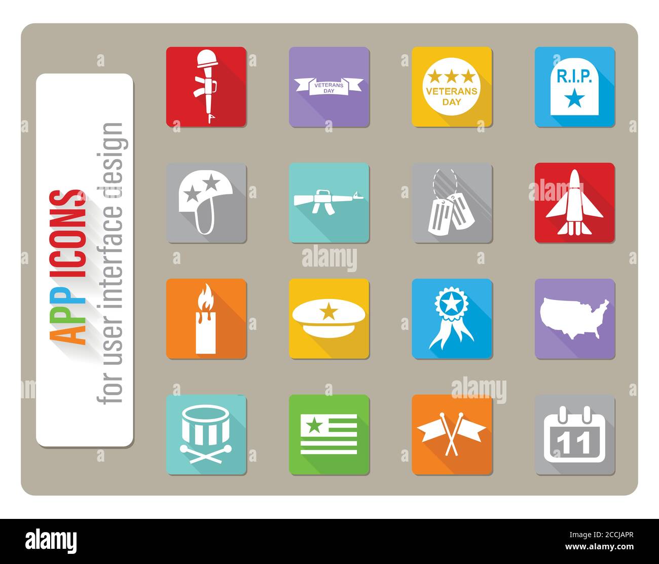 veterans day icon set Stock Vector Image & Art - Alamy