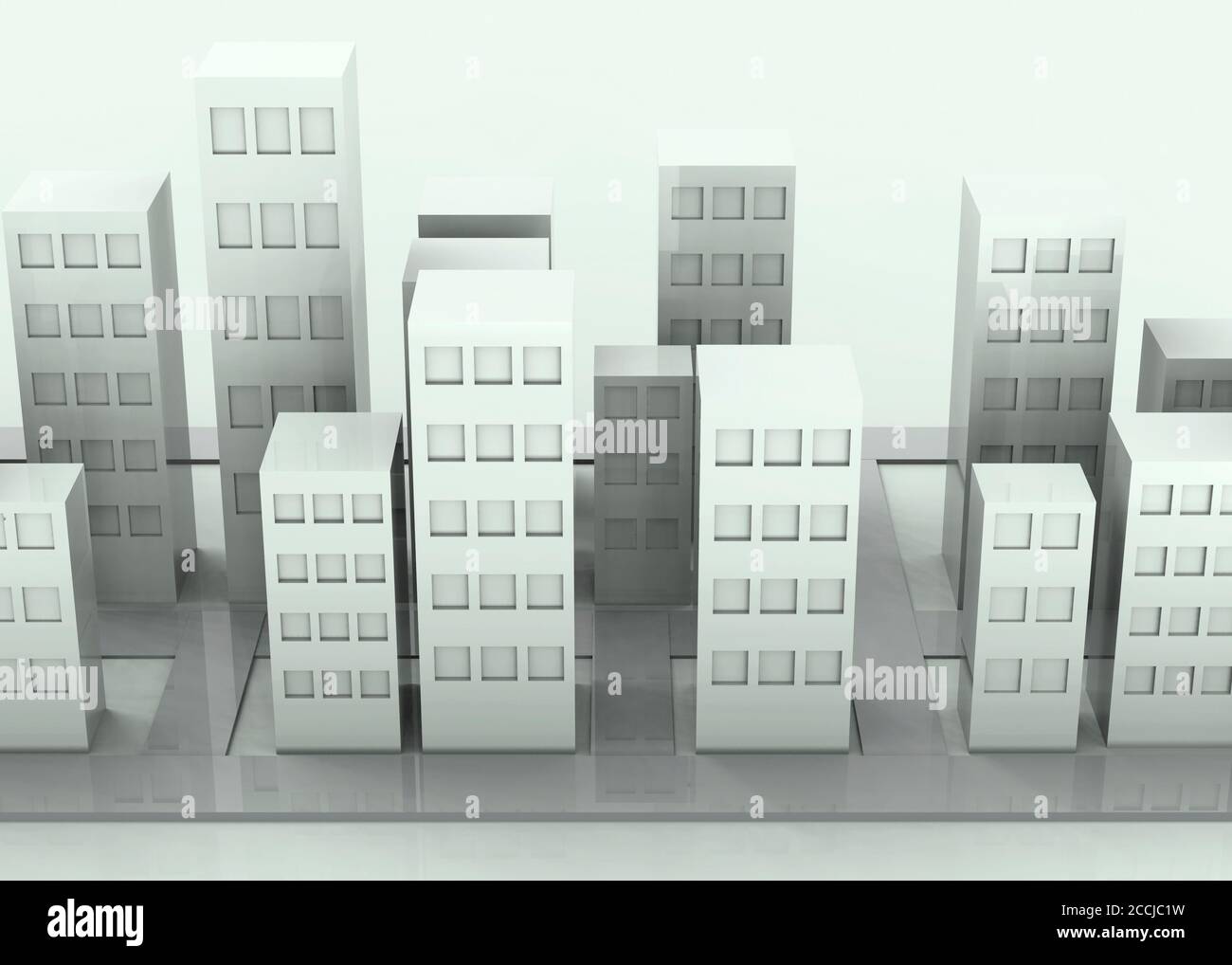 Empty city 3d hi-res stock photography and images - Alamy