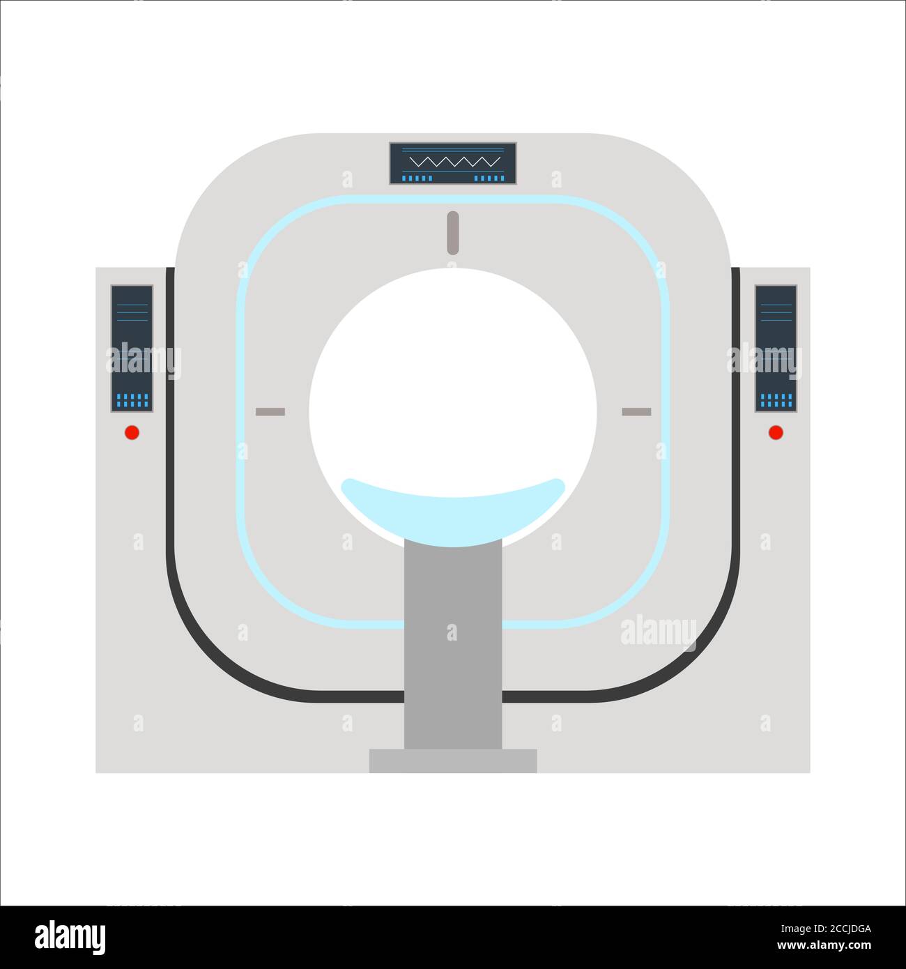 Computer tomograph for detecting internal damage isolated on a white ...