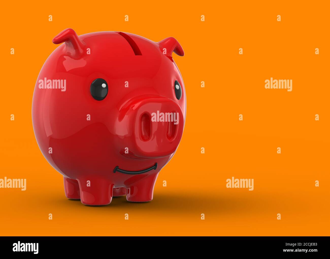 Pig Coin Bank - 3D Stock Photo - Alamy