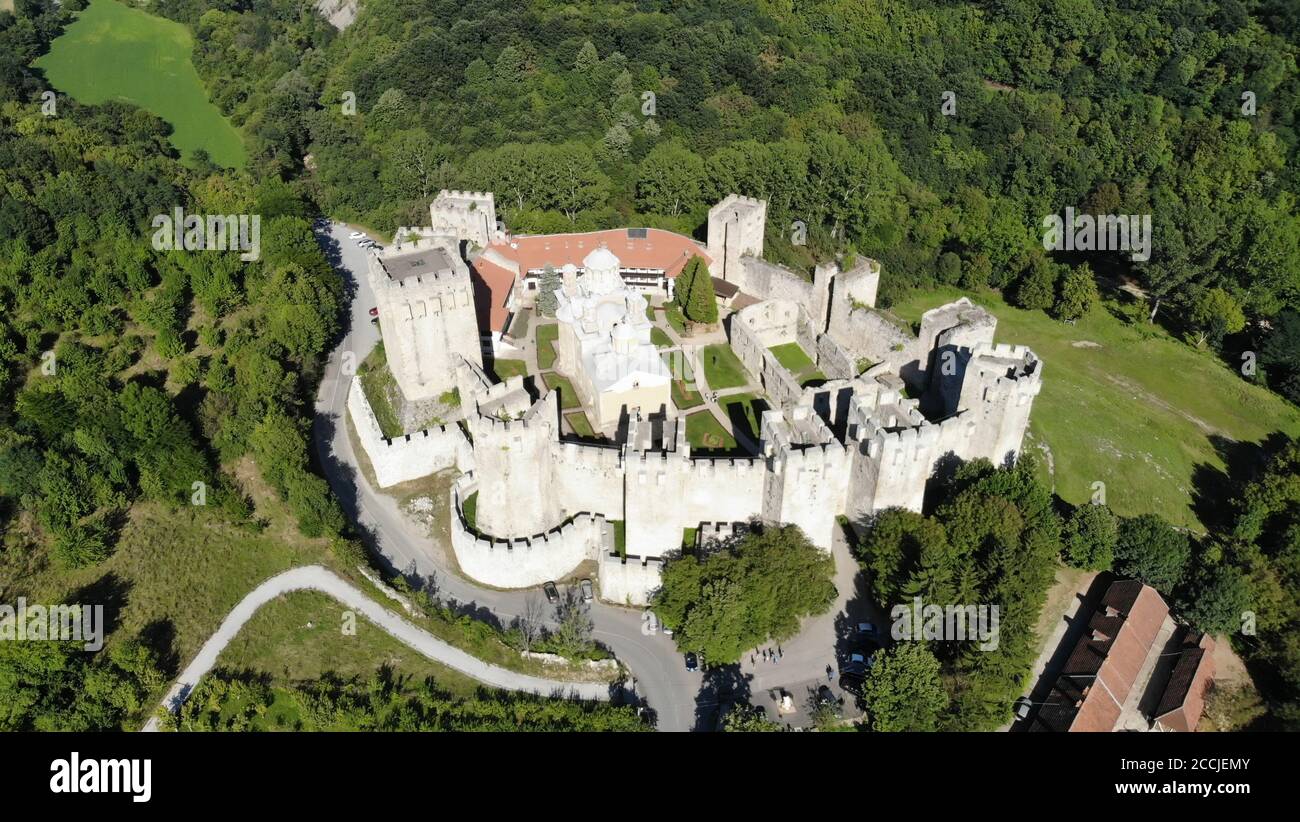 Aerial view serbian orthodox monastery hi-res stock photography and ...