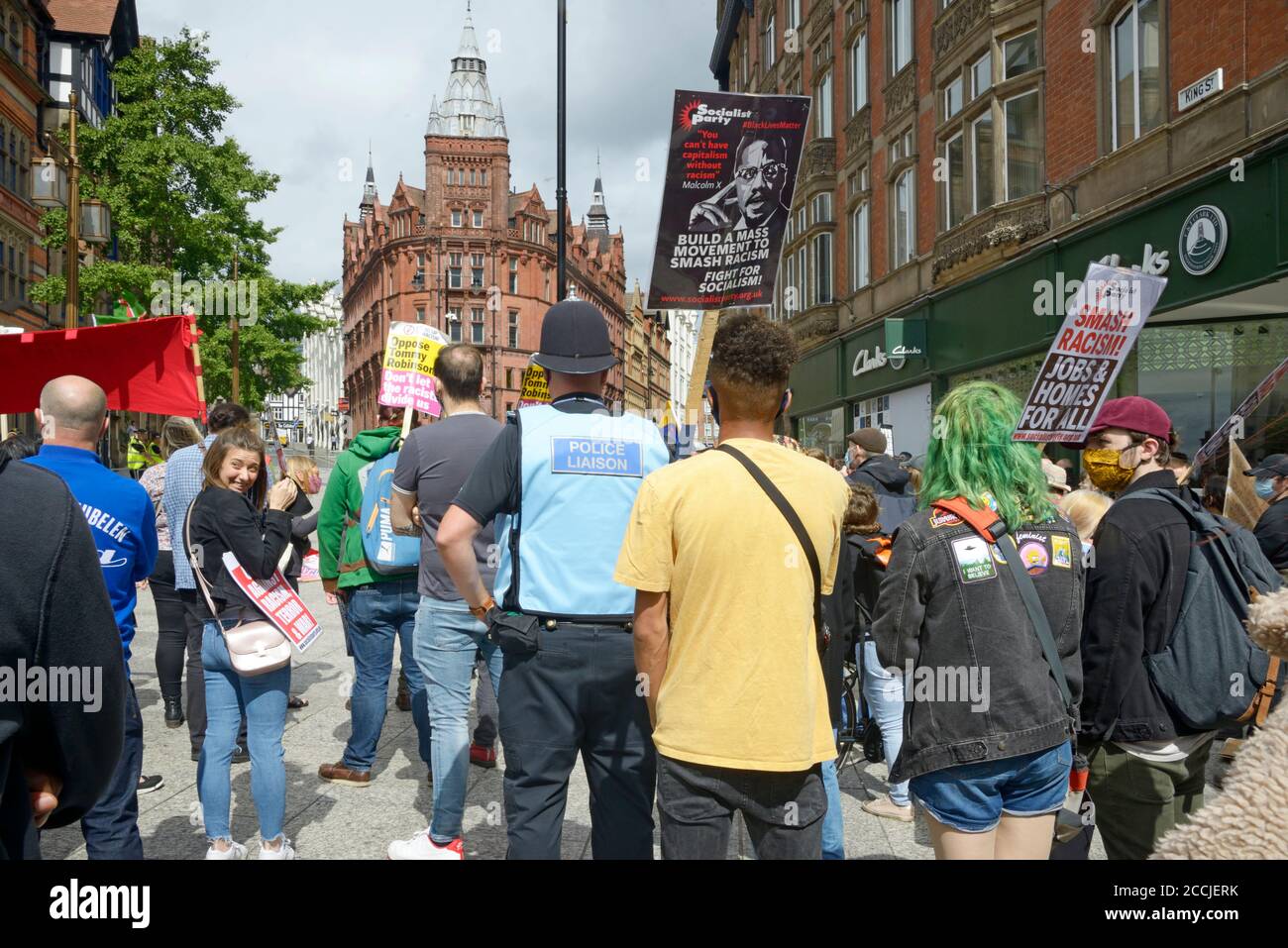 Socialist rally, anti Police racism Stock Photo - Alamy