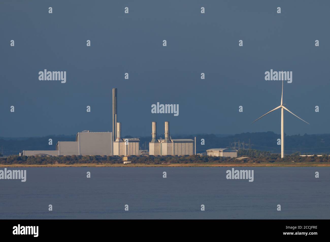 Seabank Power station plus wind turbine Avonmouth Stock Photo - Alamy