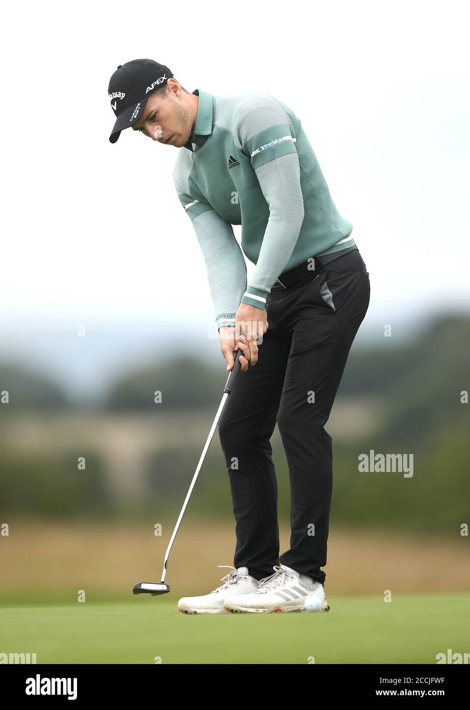England's Matthew Jordan on the 1st during day four of the ISPS Handa ...