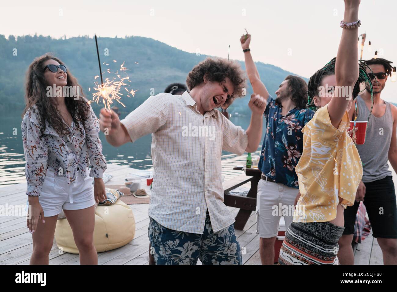 Dancing sparklers party hi-res stock photography and images - Alamy