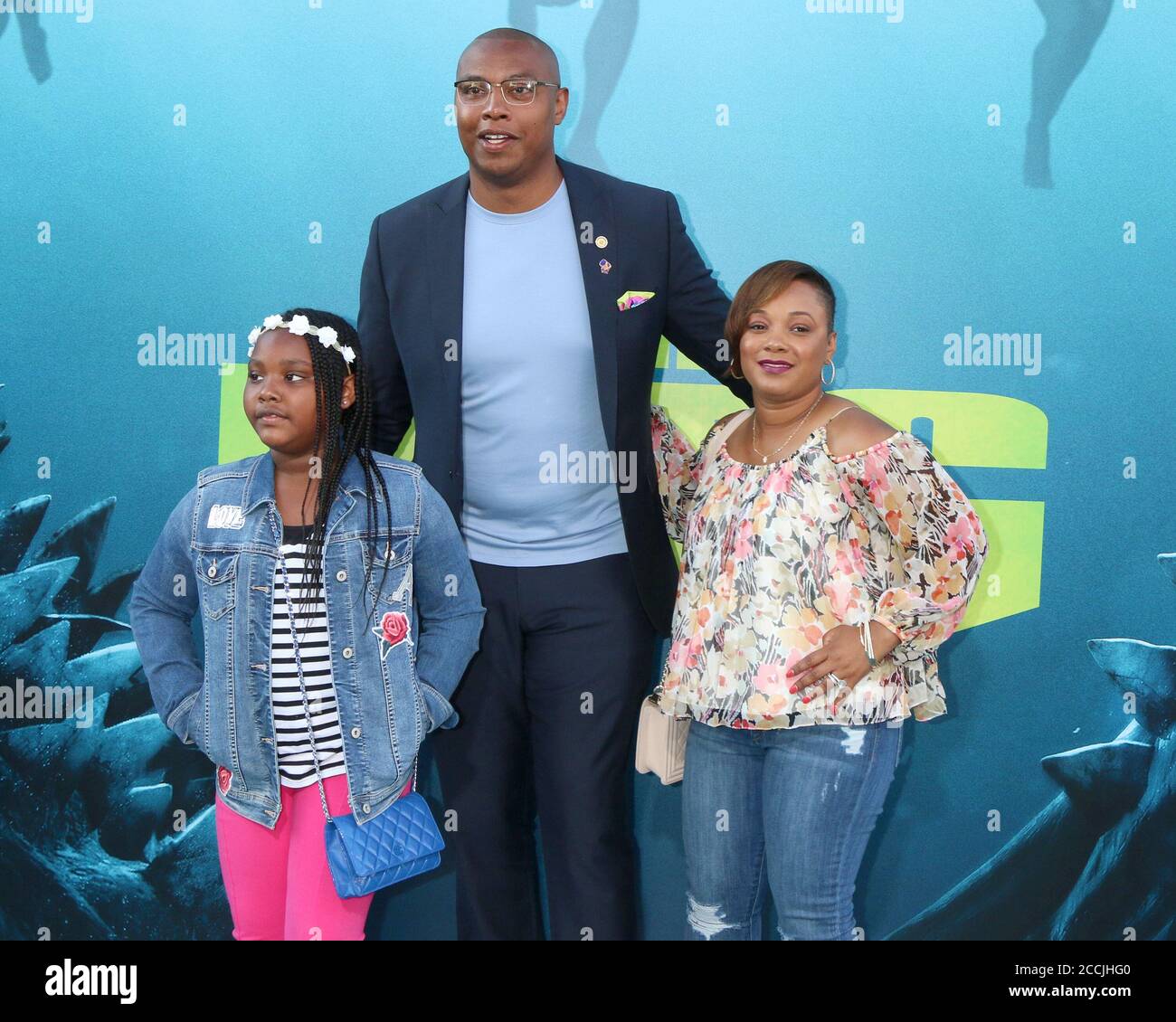 LOS ANGELES - AUG 6: Caron Butler, Family at the The Meg Premiere on ...