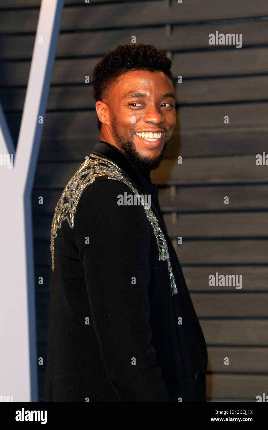 LOS ANGELES - MAR 4: Chadwick Boseman at the 24th Vanity Fair Oscar ...