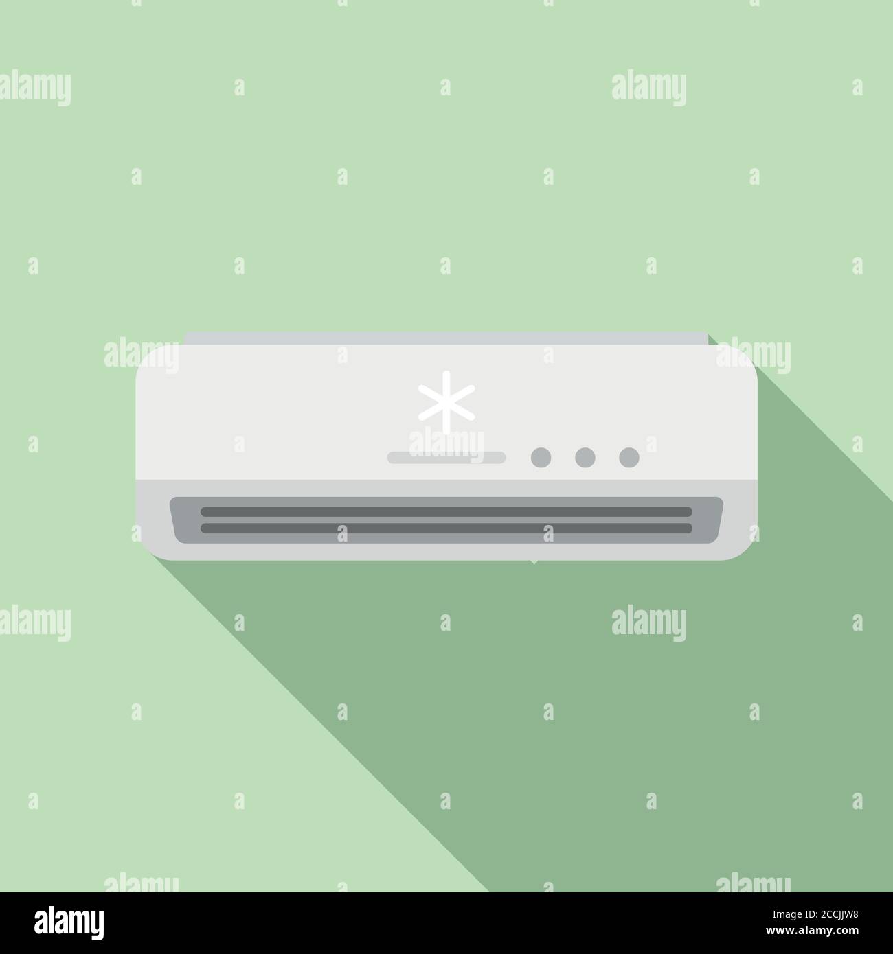 Saving air conditioner icon. Flat illustration of saving air ...