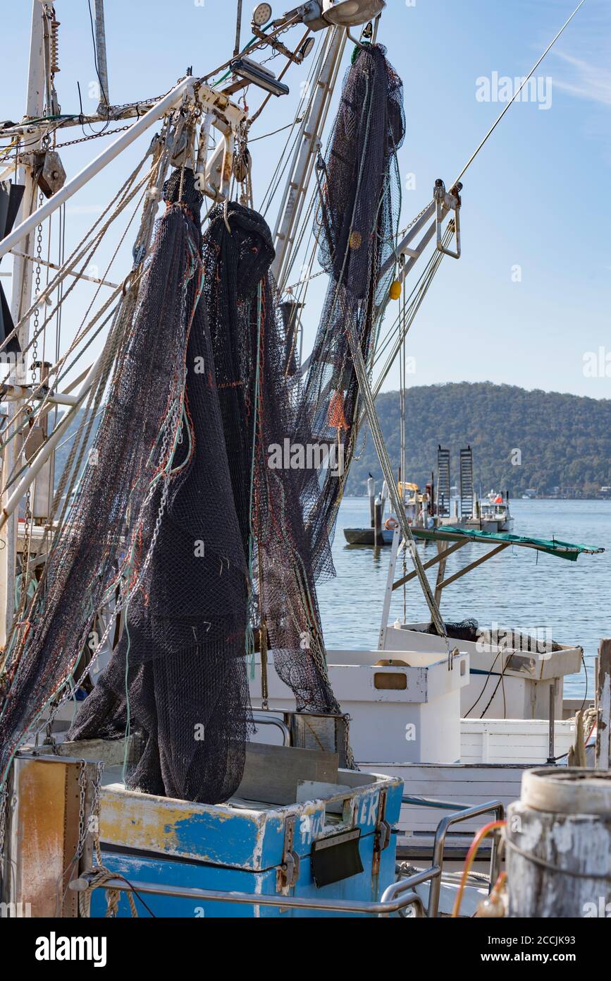 Trawler fishing nets drying hi-res stock photography and images - Alamy