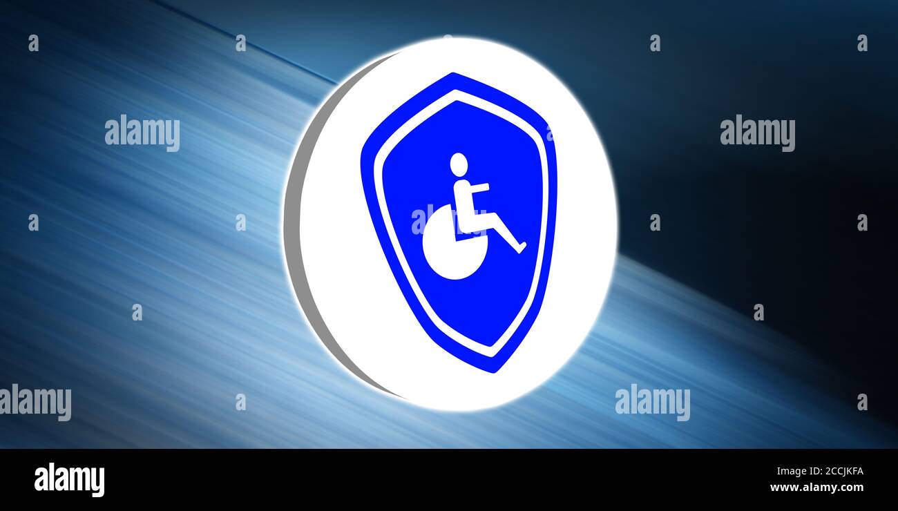 Illustration of a disability insurance concept Stock Photo - Alamy