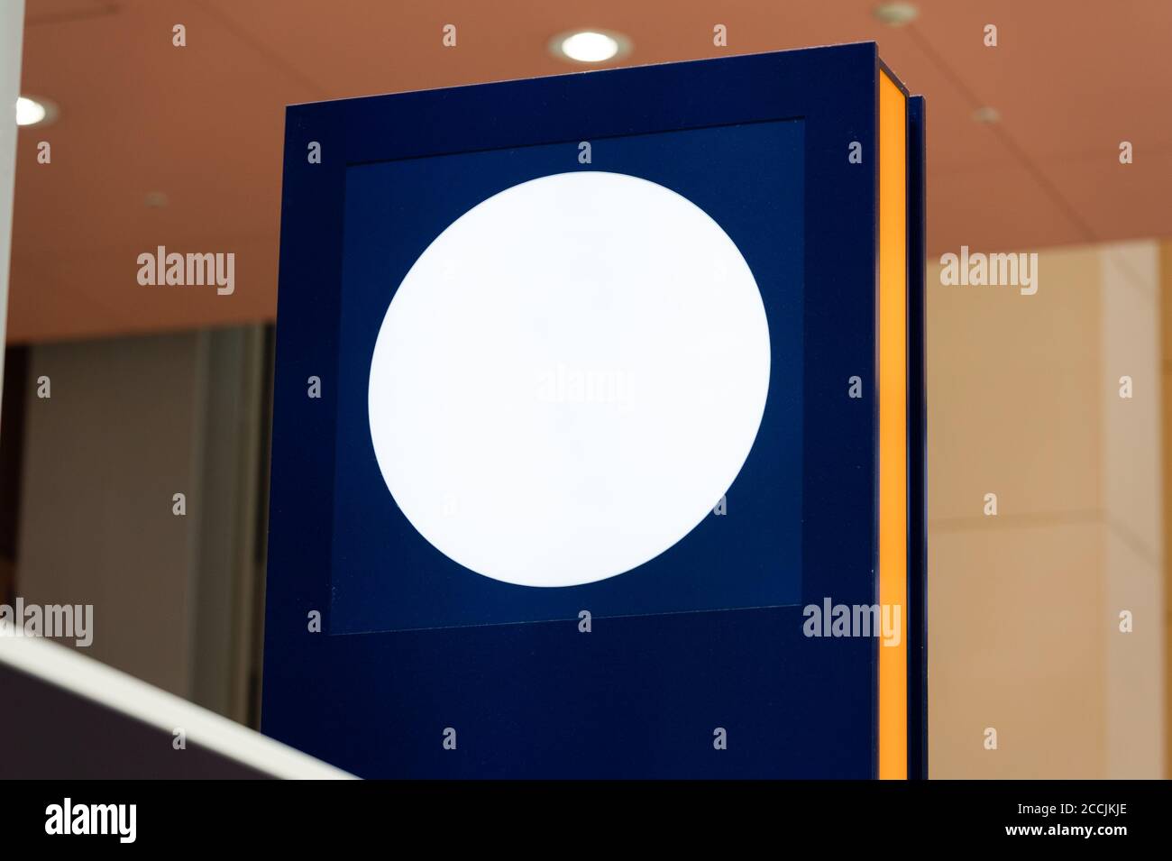Signboard shop Mock up Circle shape Stock Photo - Alamy