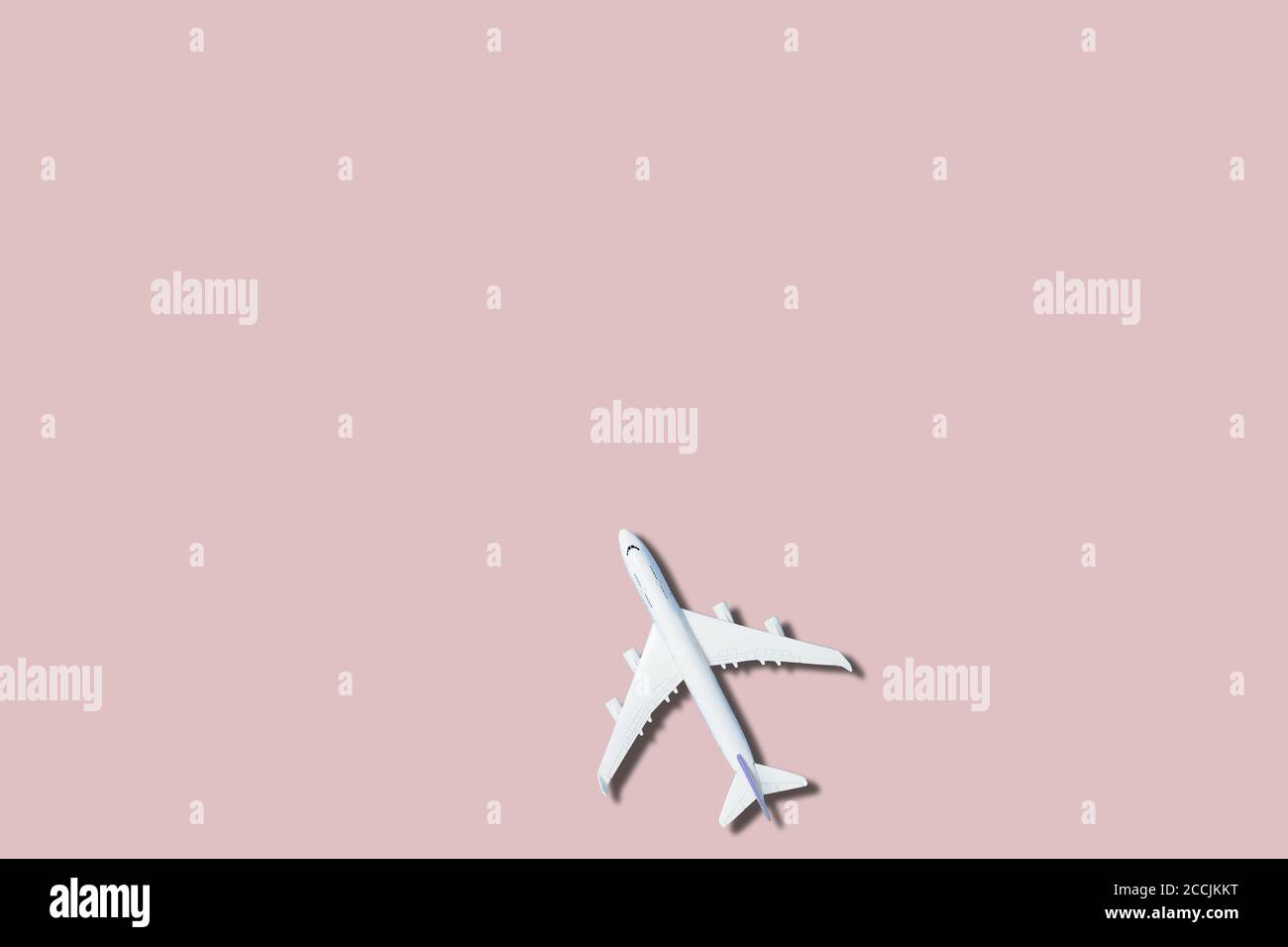 airplane figure on pink background 3d rendering Stock Photo - Alamy