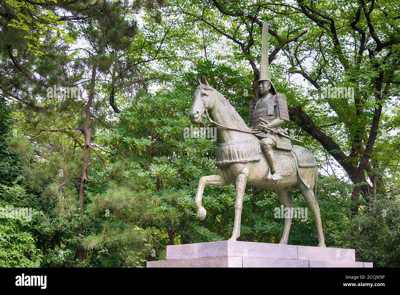 Takaoka, Japan - Statue of Maeda Toshinaga (1562-1614) at Takaoka ...