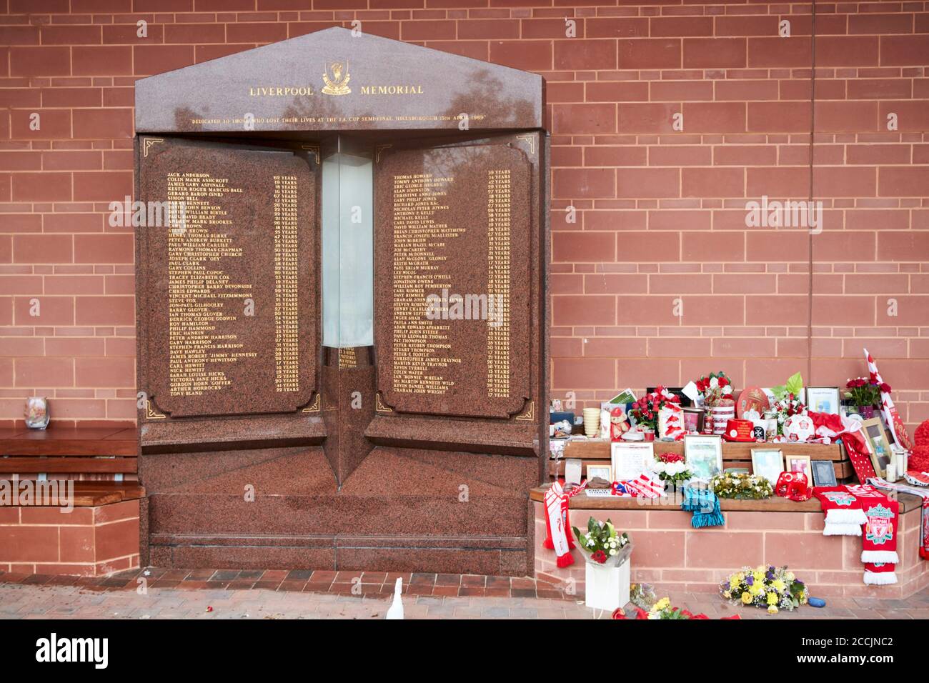 hillsborough memorial at anfield, merseyside, england, uk Stock Photo ...
