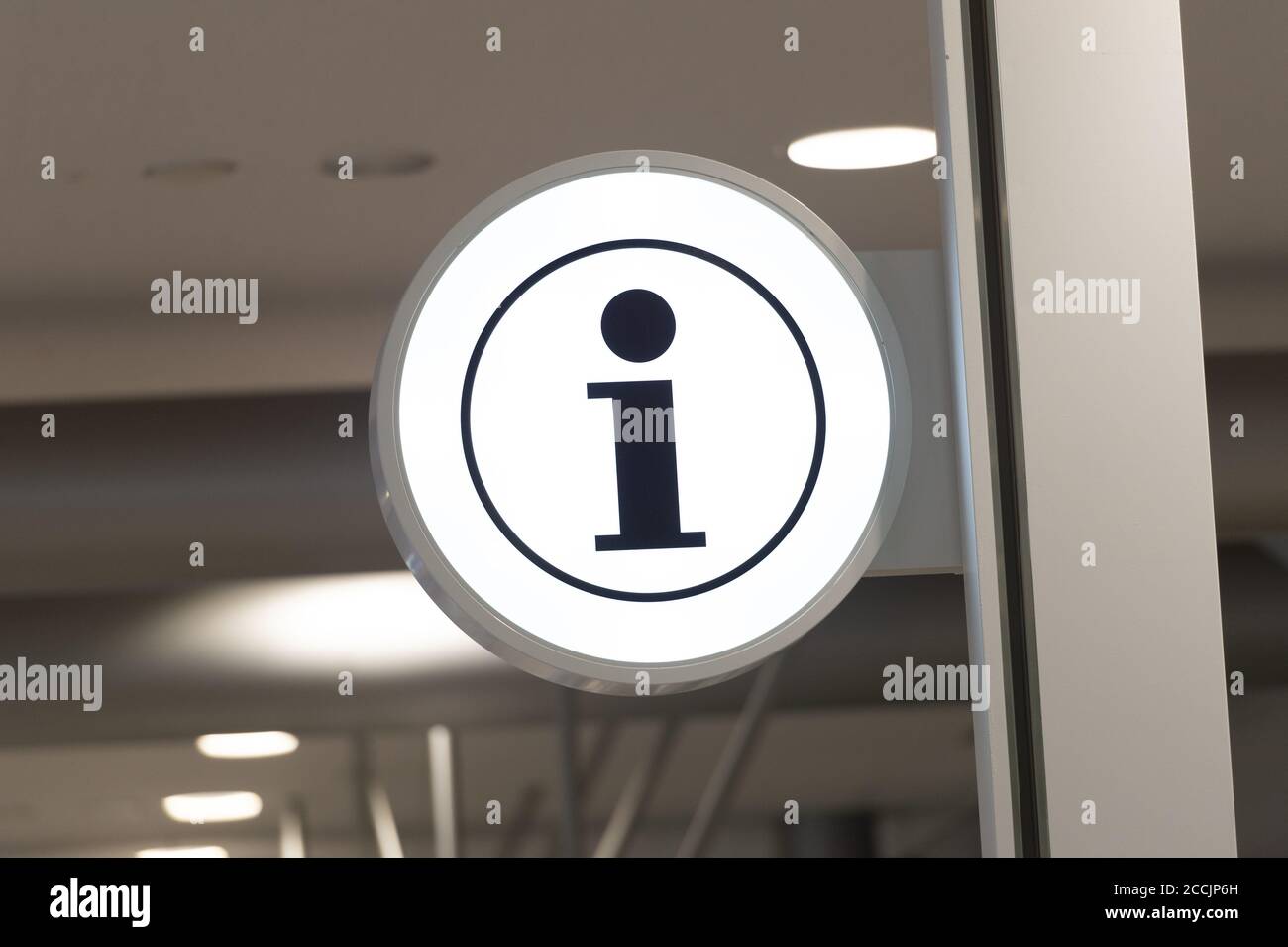 information sign in a modern hall Stock Photo - Alamy