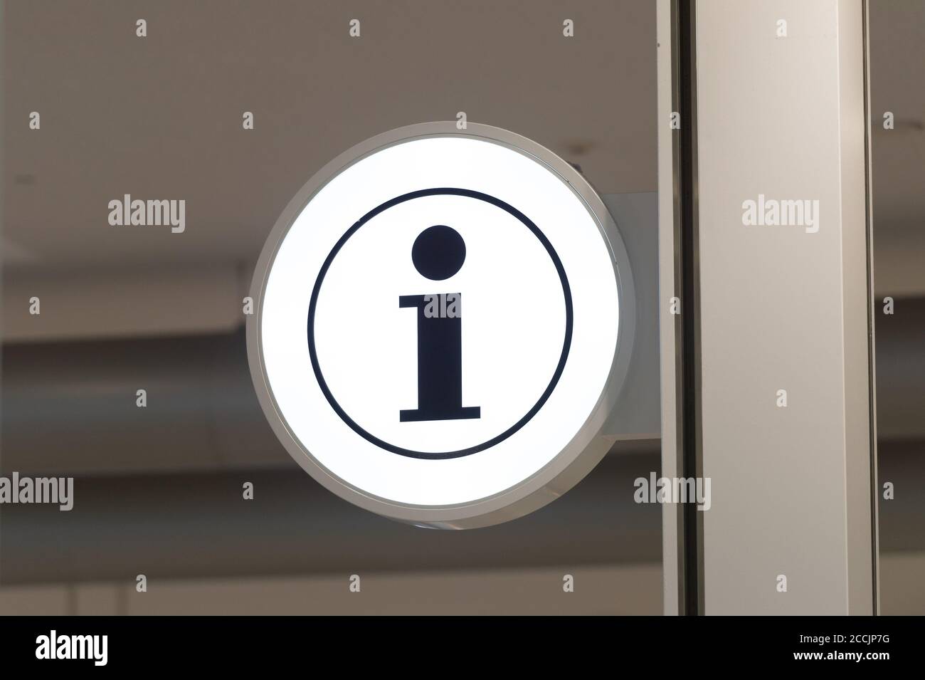 information sign in a modern hall Stock Photo - Alamy