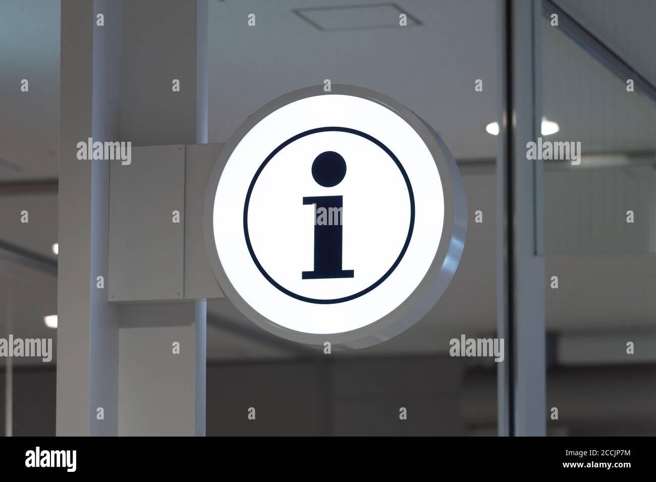 information sign in a modern hall Stock Photo - Alamy