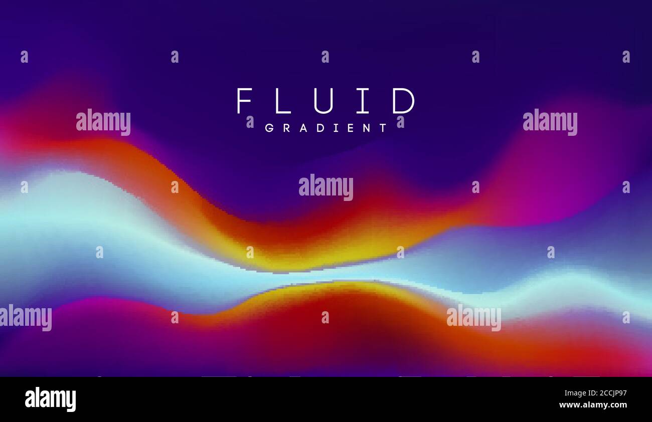 Digital gradient background. Shape holographic gradient. Liquid 3d ...