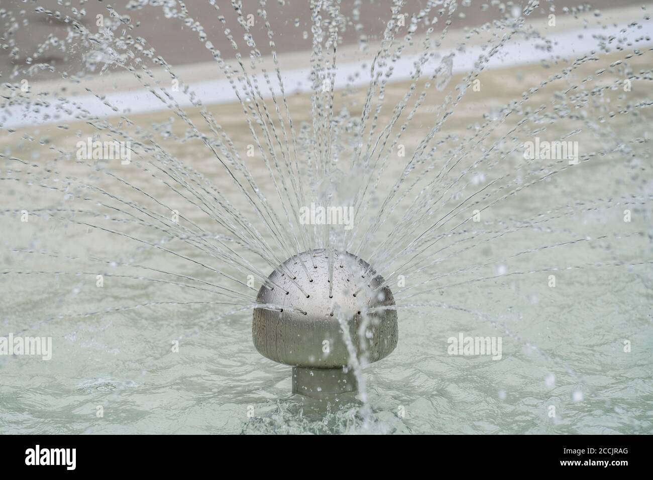 Water feature, fountain, in a children's pool, an outdoor pool Stock ...