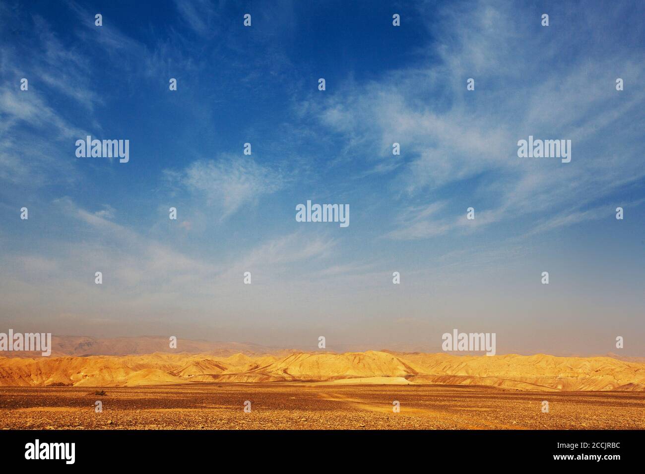 Landscapes of Israeli desert under the blue sky in daytime Stock Photo ...