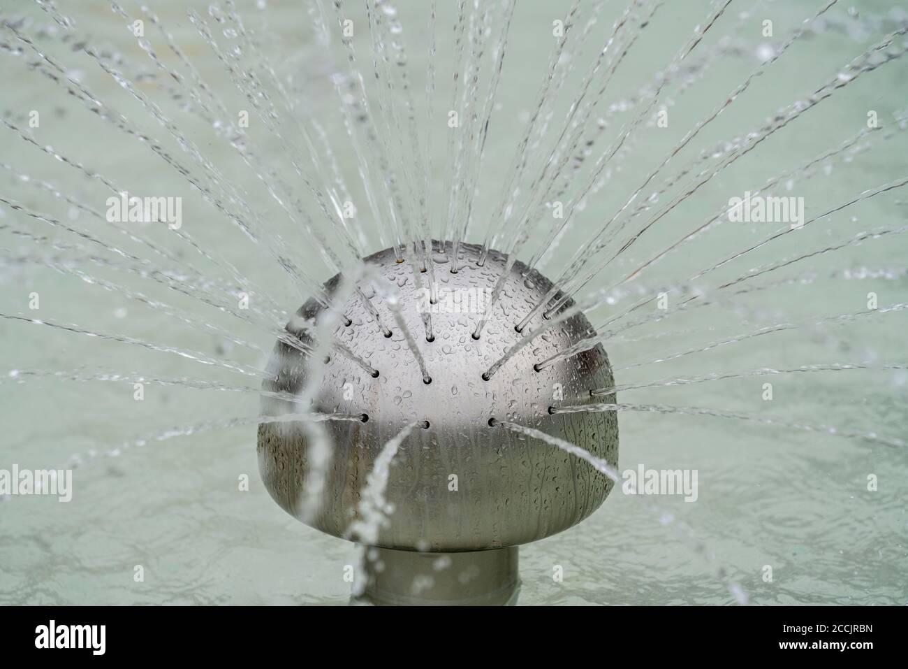 Water feature, fountain, in a children's pool, an outdoor pool Stock ...