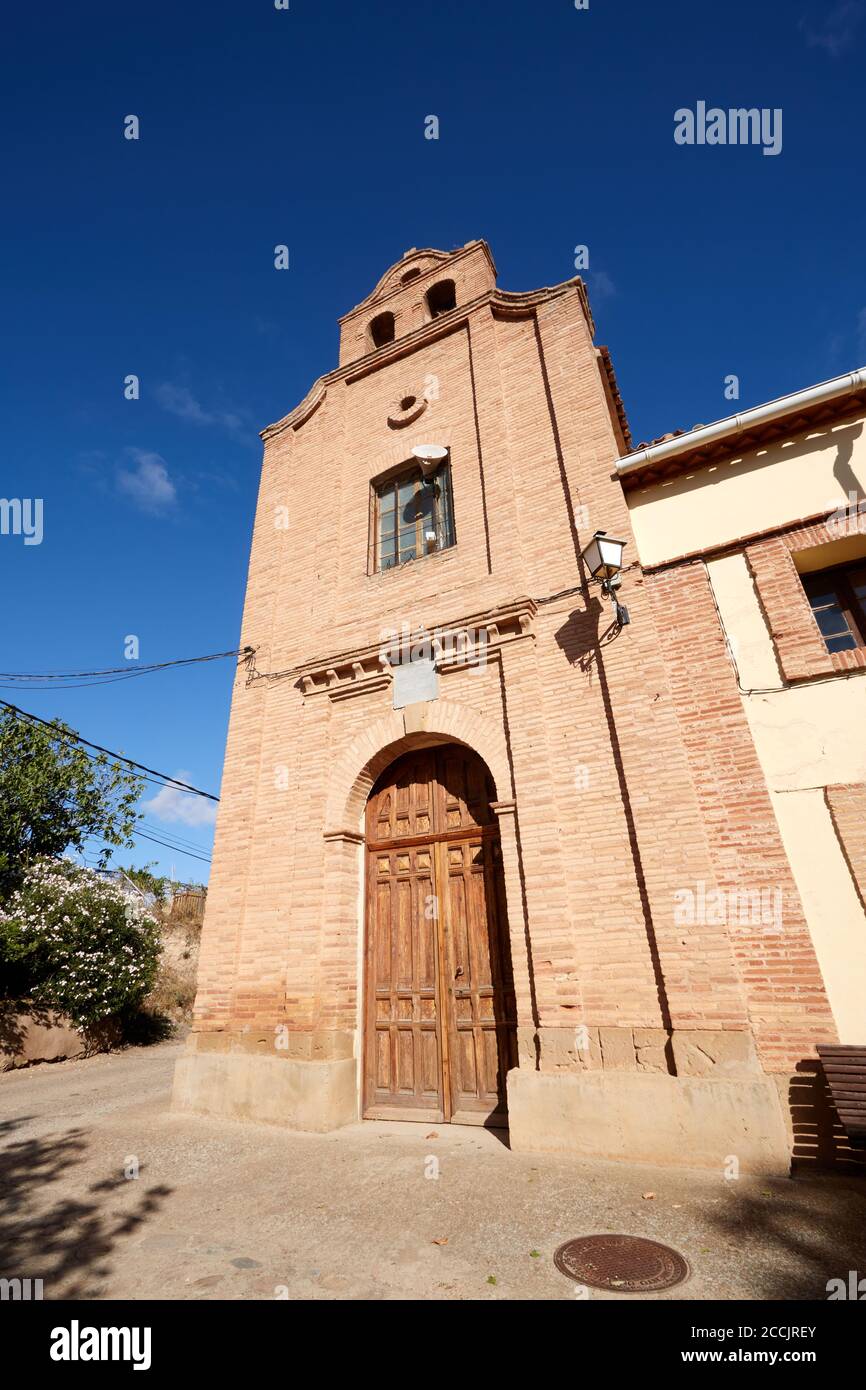 Church of Valverde del Rio Alhama village in La Rioja province, Spain ...